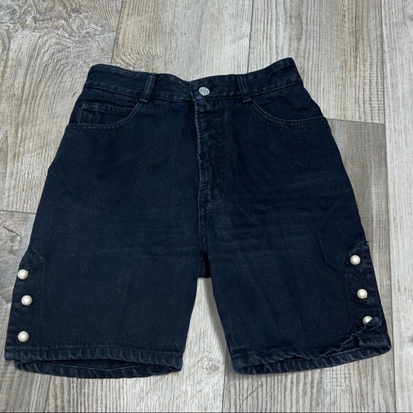 BONGO | Shorts | Bongo Vintage High Waisted Black Shorts Pearl Side ...